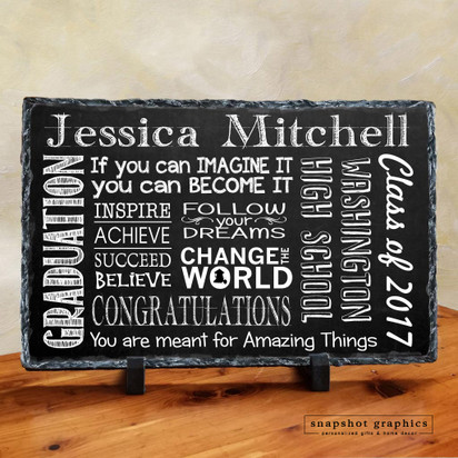 Change the World Graduation Stone - Snapshot Graphics