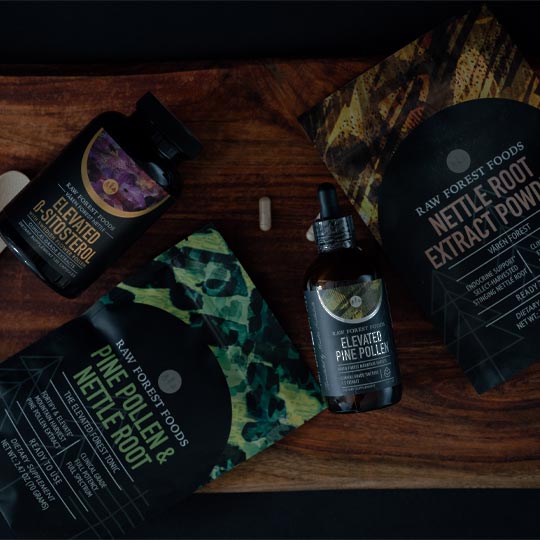 RAW Pine Pollen™, Capsules, Extracts, Tinctures » RAW Forest Foods