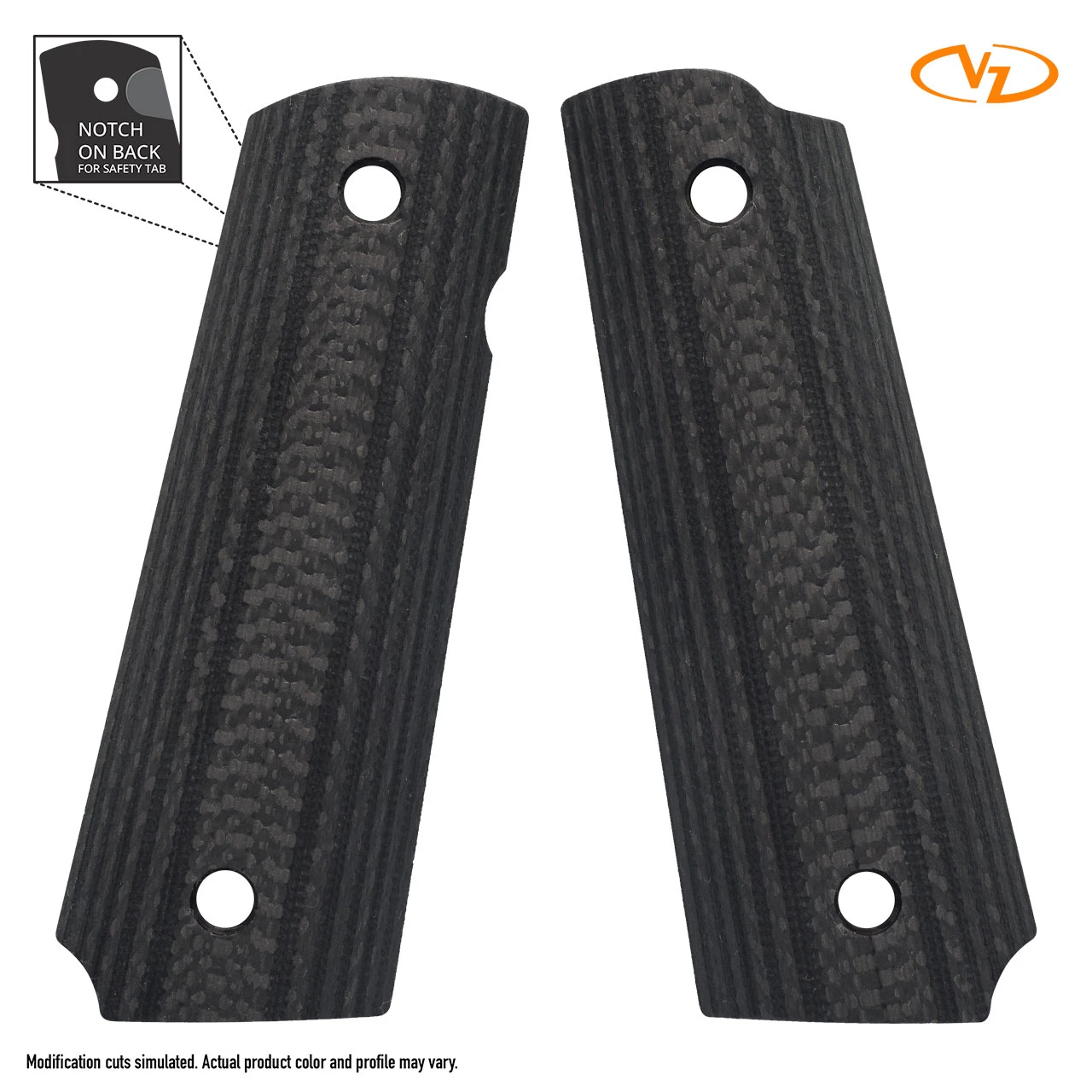 1911 Smooth - Full-Size - Carbon Fiber - VZ Grips