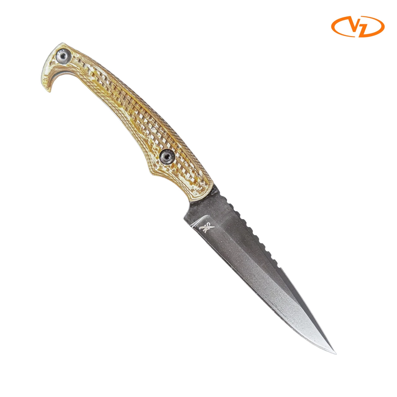 Stroup Knives MK2 Knife with Coyote Burl VZ FRAG G-10 Scales | VZ Grips