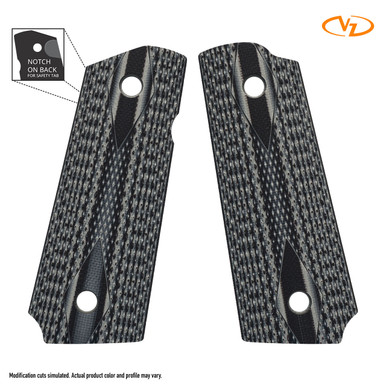 VZ Double Diamond - Black Gray - Compact - Extended Ambi - VZ Grips