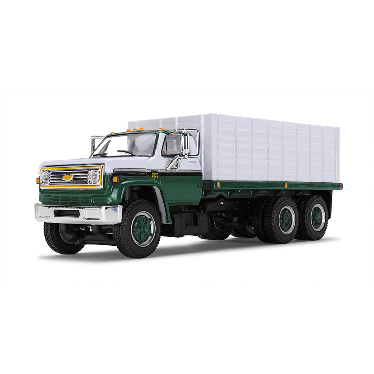 60-1698 Green & White dual-axle - 1970s Chevrolet® C65 Grain Truck - Northwest Die-Cast