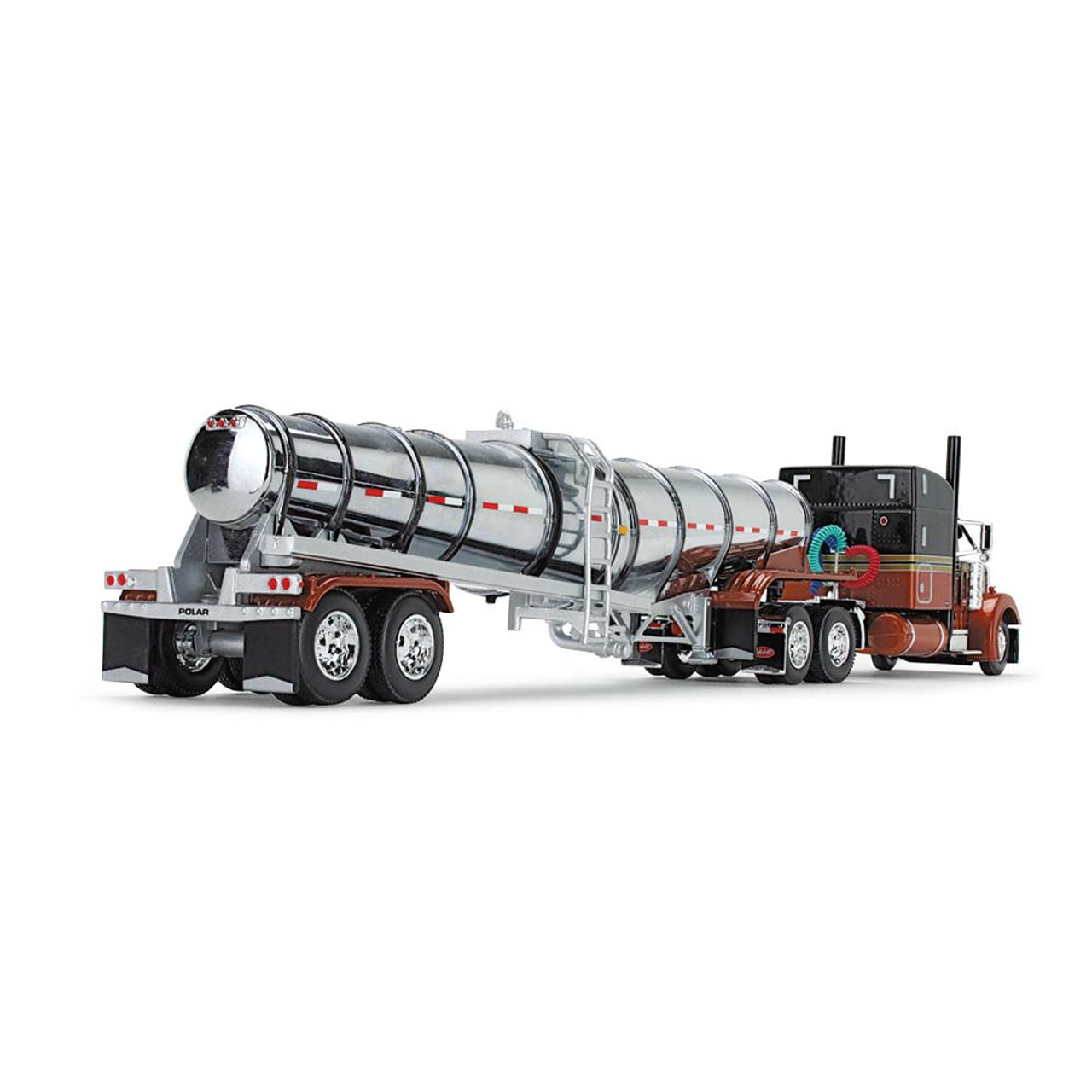 60-1676 - Burnt Orange & Black Peterbilt 389 with Polar Center-Drop ...