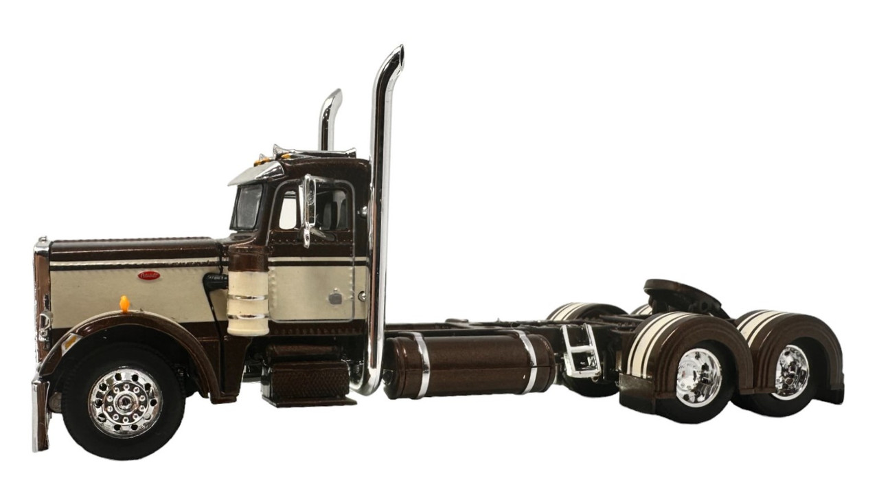 60-1675DC - Brown/Cream 1/64 scale Peterbilt Model 359 Day-Cab