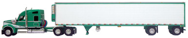 60-1946 Green & White Kenworth W990 sleeper tractor with green/white ...