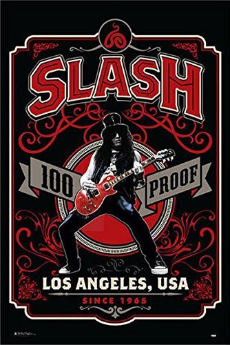 Guns N' Roses Slash Whiskey Label 100 Proof Los Angeles 24x36 Music ...