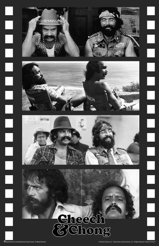 Cheech & Chong Black & White Film Strip Collage & Logo Mini Poster- 11 ...