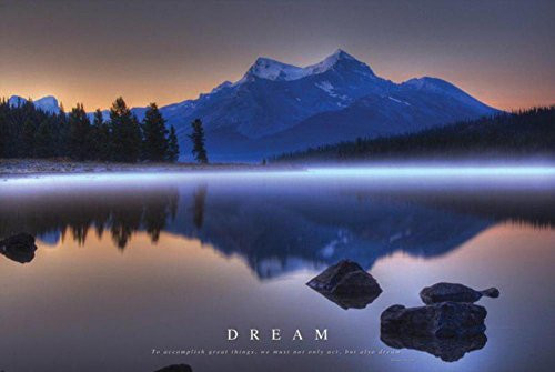 Dream - Mountains Landscape Poster 36 x 24in - The Blacklight Zone