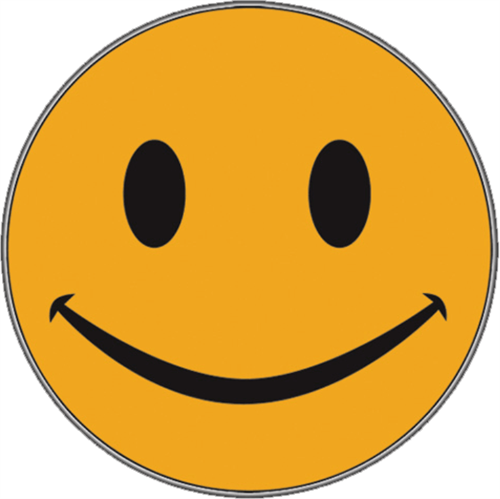 Yellow Smile - Sticker - 2 5/8" Round - The Blacklight Zone