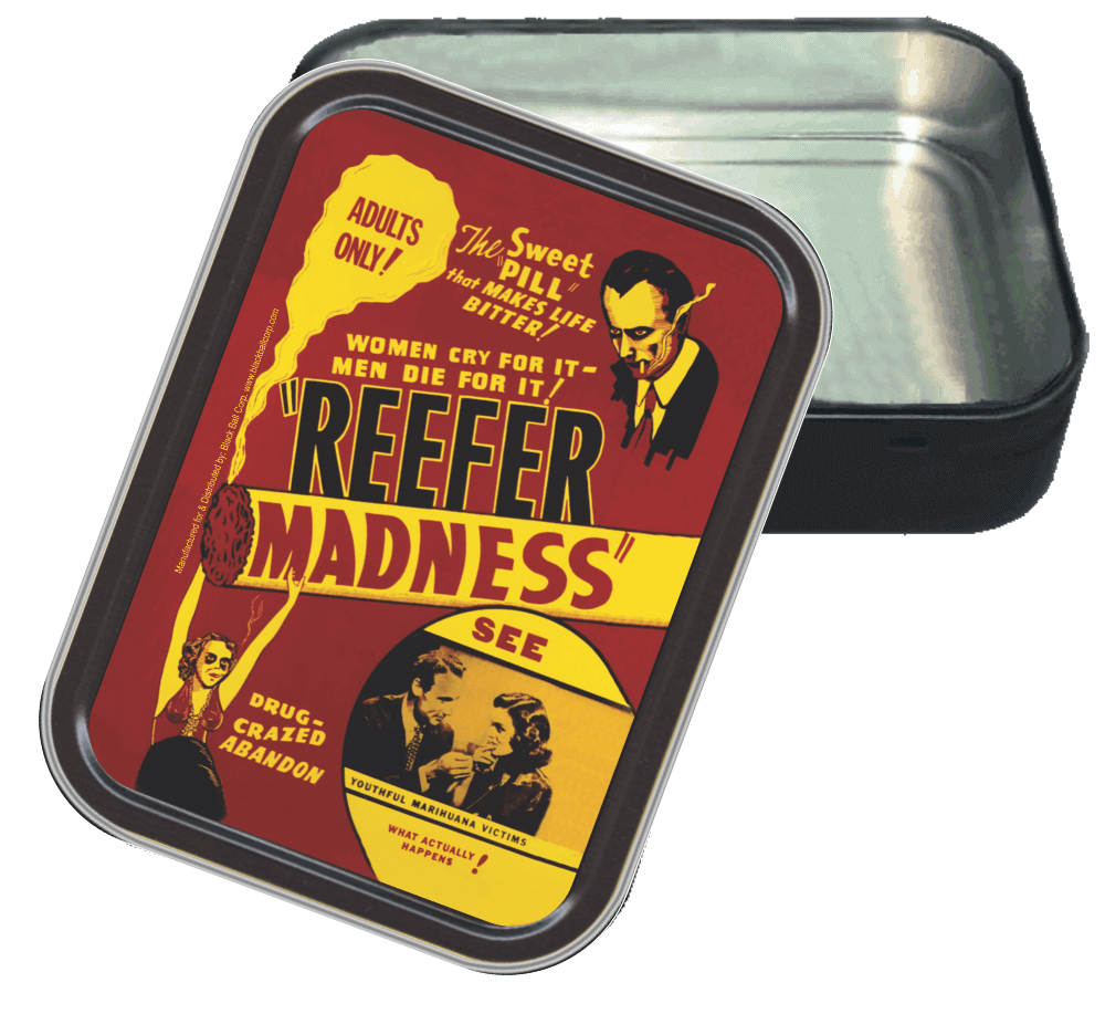Stash Tins - Reefer Madness Storage Container 4.37" L x 3.5" W x 1" H ...