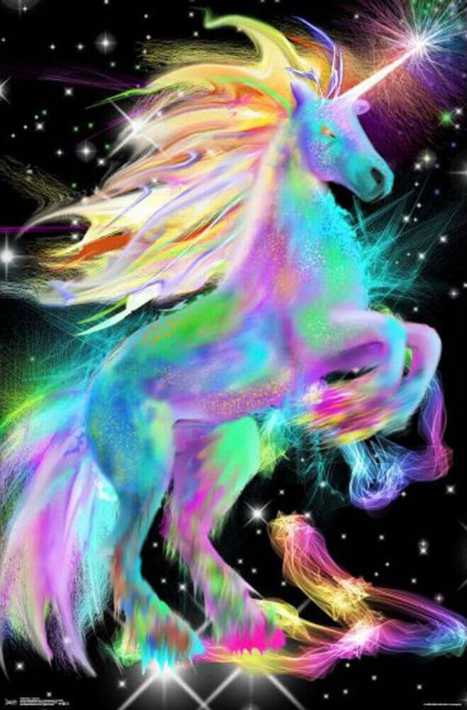 Unicorn Neon Poster - 22.375" x 34" - The Blacklight Zone