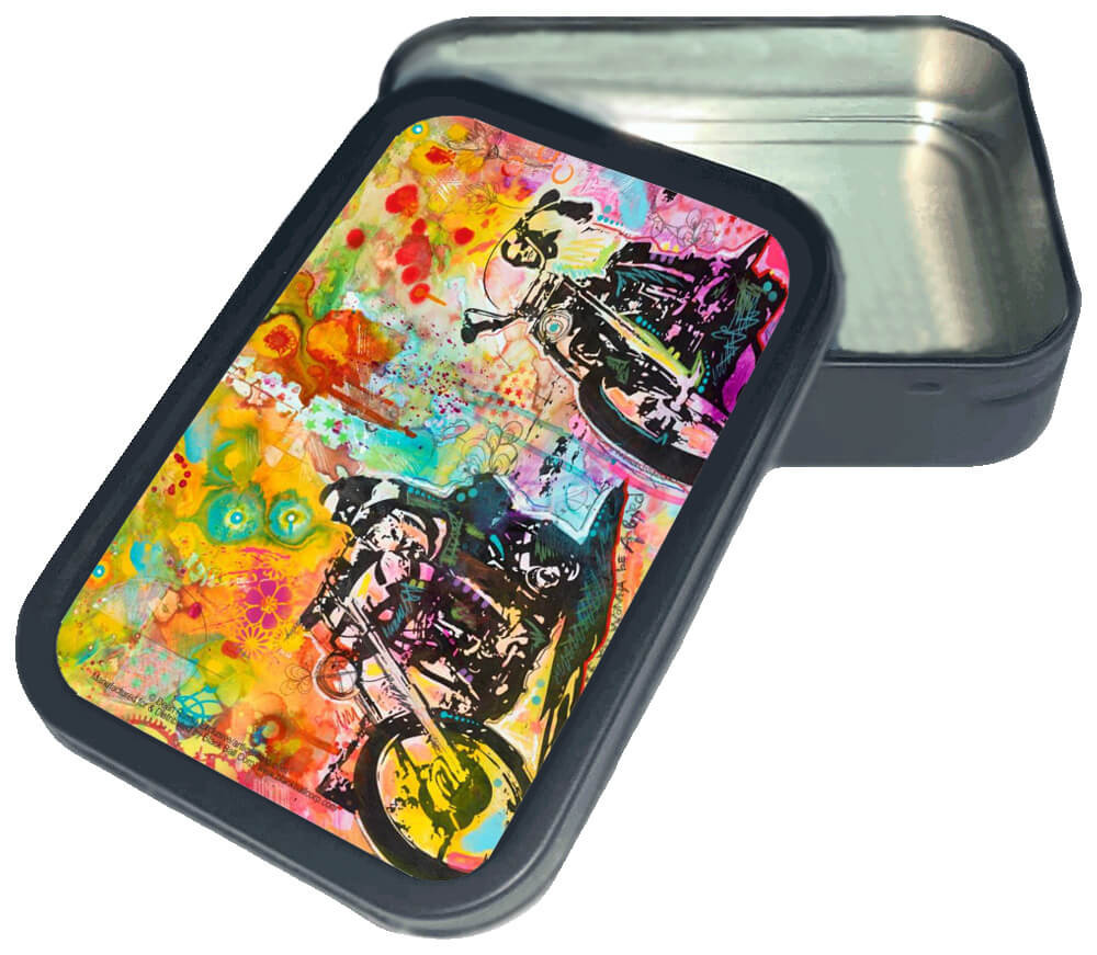 Stash Tins - Easy Rider by Dean Russo Storage Container 4.37" L x 3.5 ...