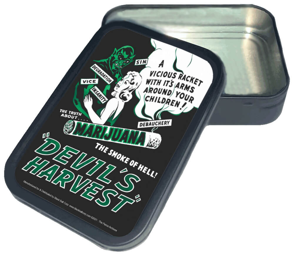 Stash Tins - Devil's Harvest Storage Container 4.37" L x 3.5" W x 1" H ...
