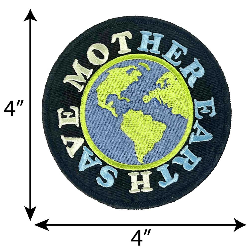Mother Earth - Embroidered Patch - 4" Round - The Blacklight Zone