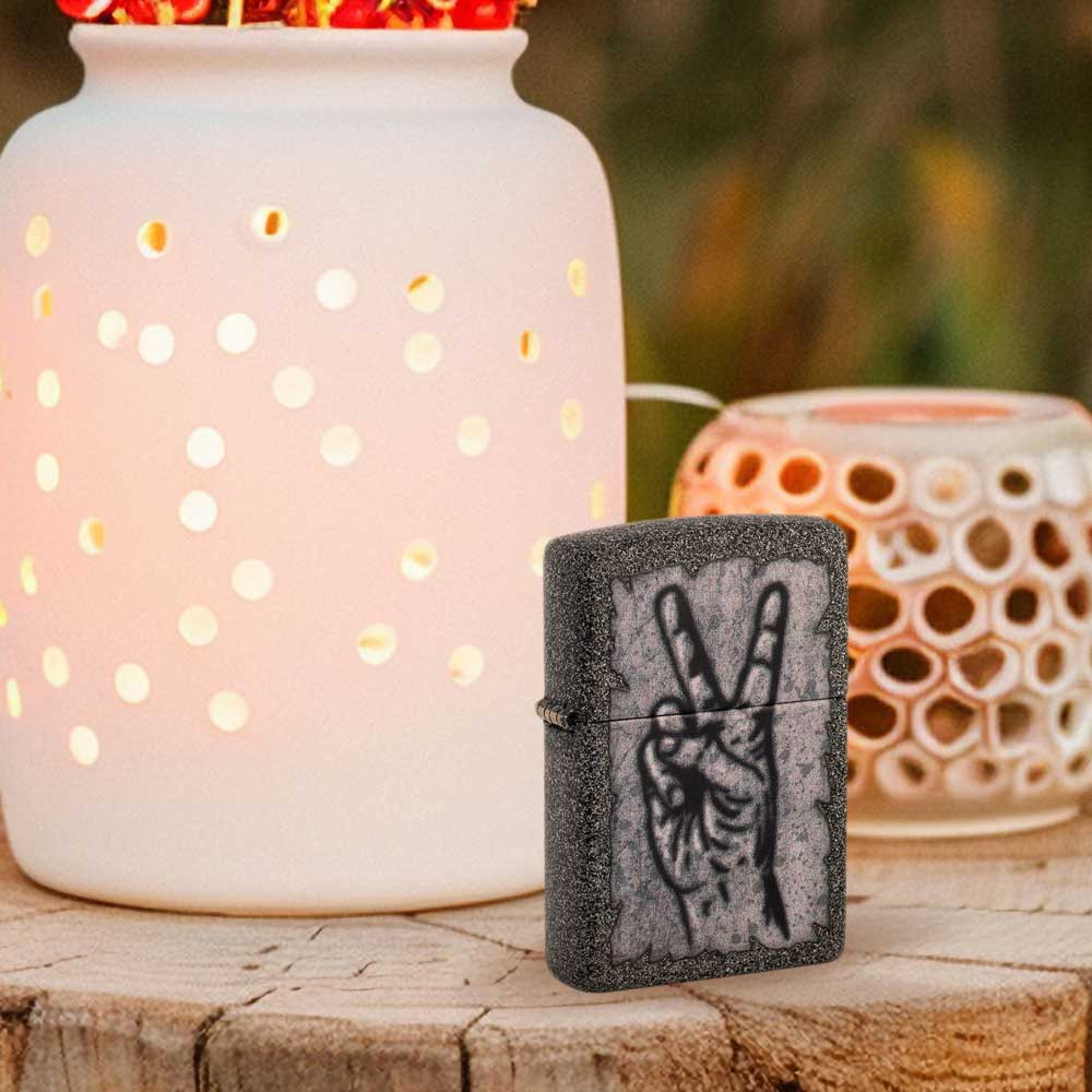 Graffiti Peace Design Zippo Lighter - The Blacklight Zone