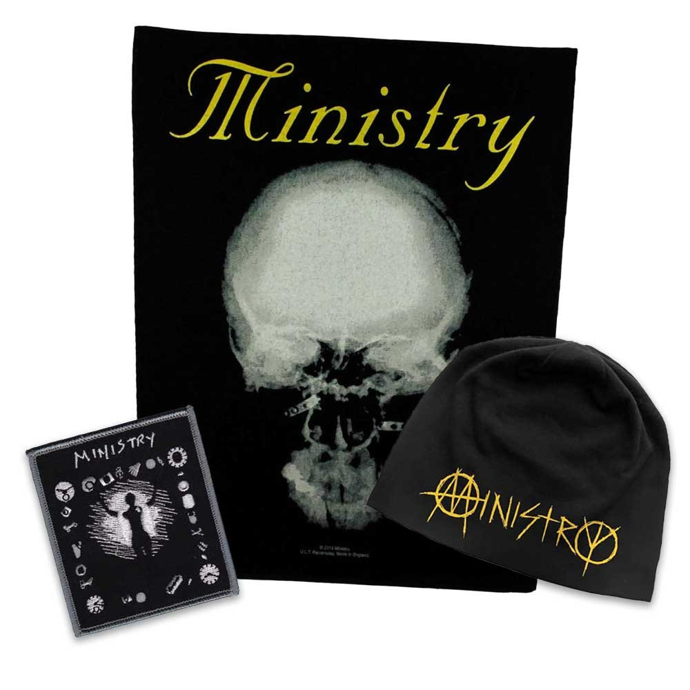 Ministry Officially Licensed Band Merch Gift Set - 1 Jersey Beanie, 1 ...