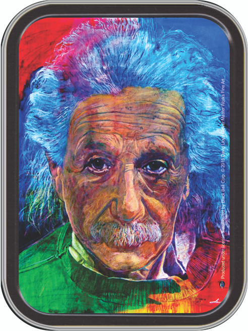 Albert Einstein Stash Tin Storage Container 4.37" L x 3.5" W x 1" H ...