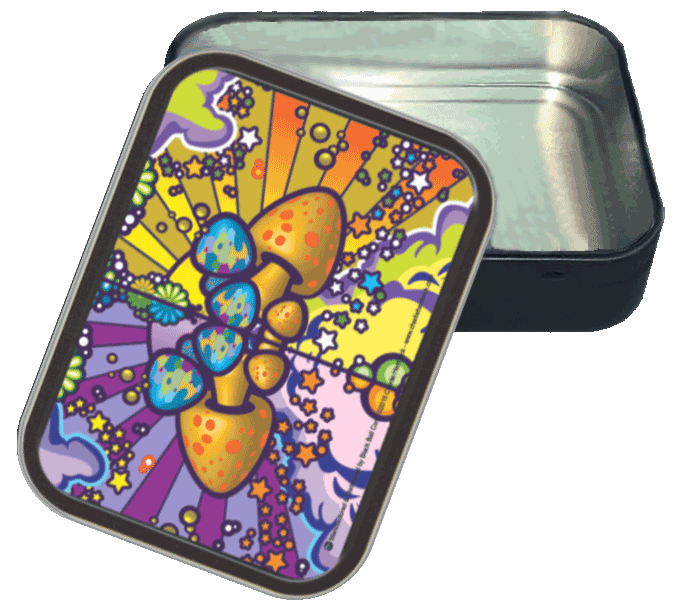 Mushroom Stash Tin Storage Container 4.37" L x 3.5" W x 1" H - The ...