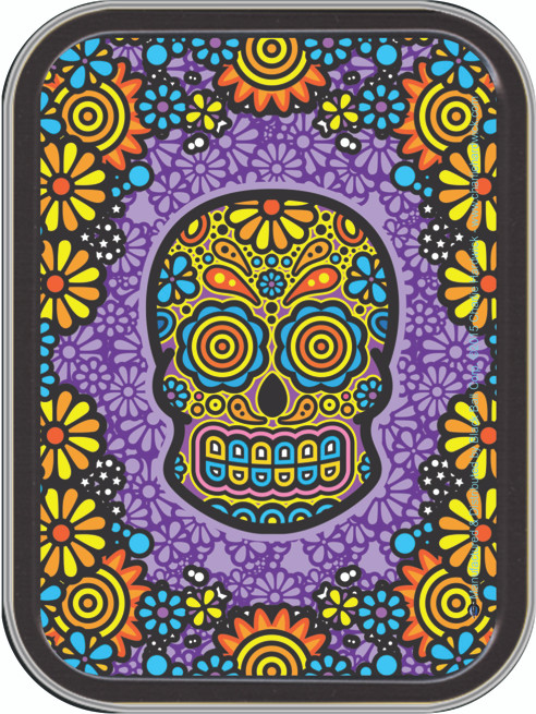 Day of the Dead Stash Tin Storage Container 4.37" L x 3.5" W x 1" H ...