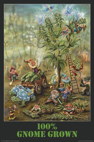 Gnome Grown Poster 24x36 - The Blacklight Zone
