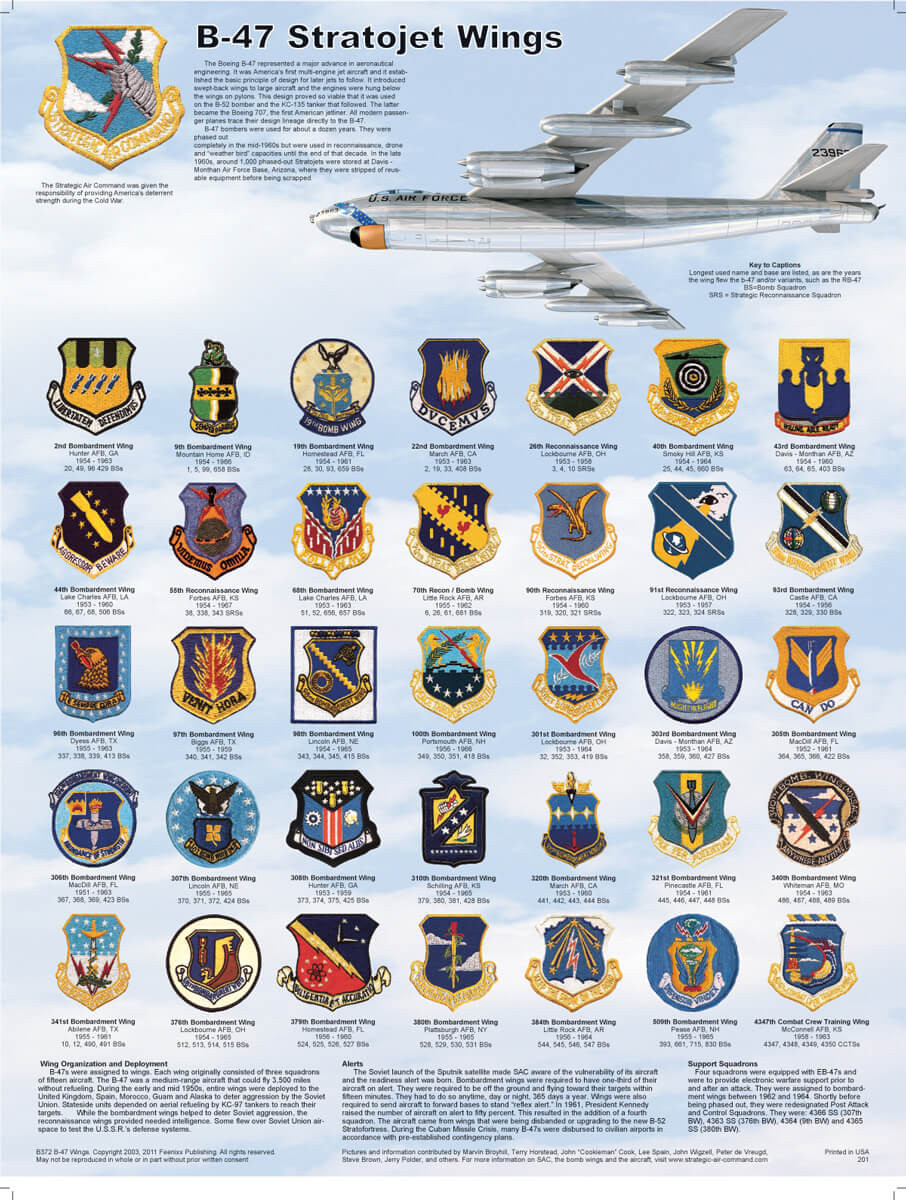 B-47 Stratojet Wings Educational Poster 18x24 - The Blacklight Zone