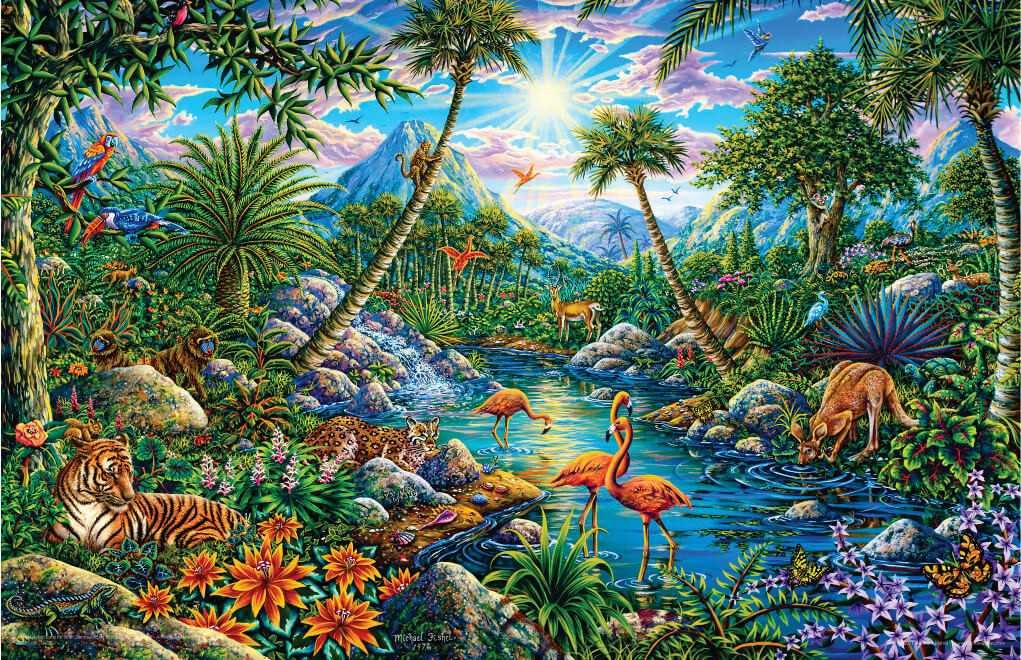 Discovery Island - Michael Fishel Poster 36in x 24in - The Blacklight Zone
