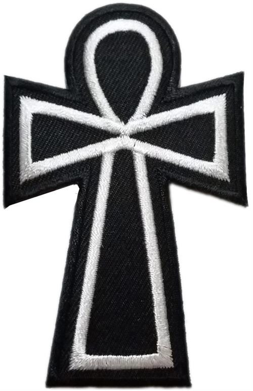 Ankh Embroidered Sew On Patch - 2" X 3" - The Blacklight Zone