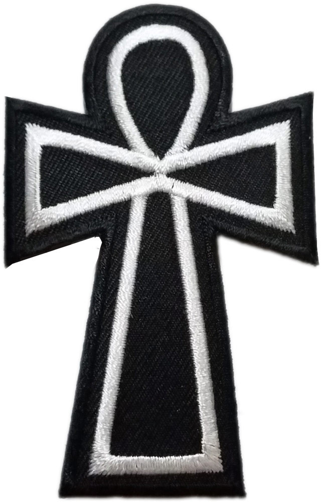 Ankh Embroidered Sew On Patch - 2" X 3" - The Blacklight Zone