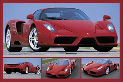 Tribute to Enzo (Ferrari) Sports Car Poster 36"x24" - The Blacklight Zone