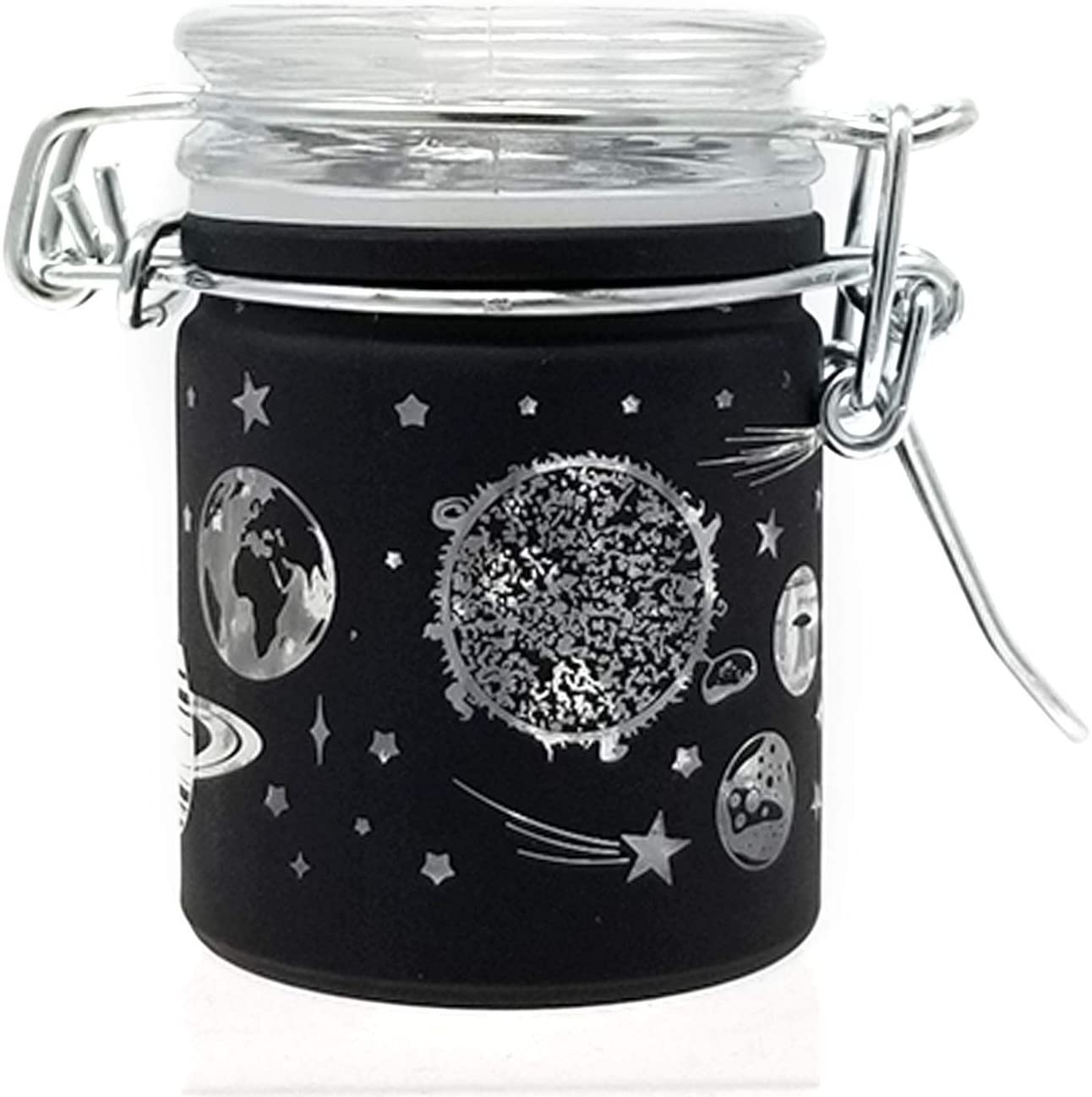 Airtight Glass Mini Stash Jar 1.5 Oz - Galaxy Design - The Blacklight Zone