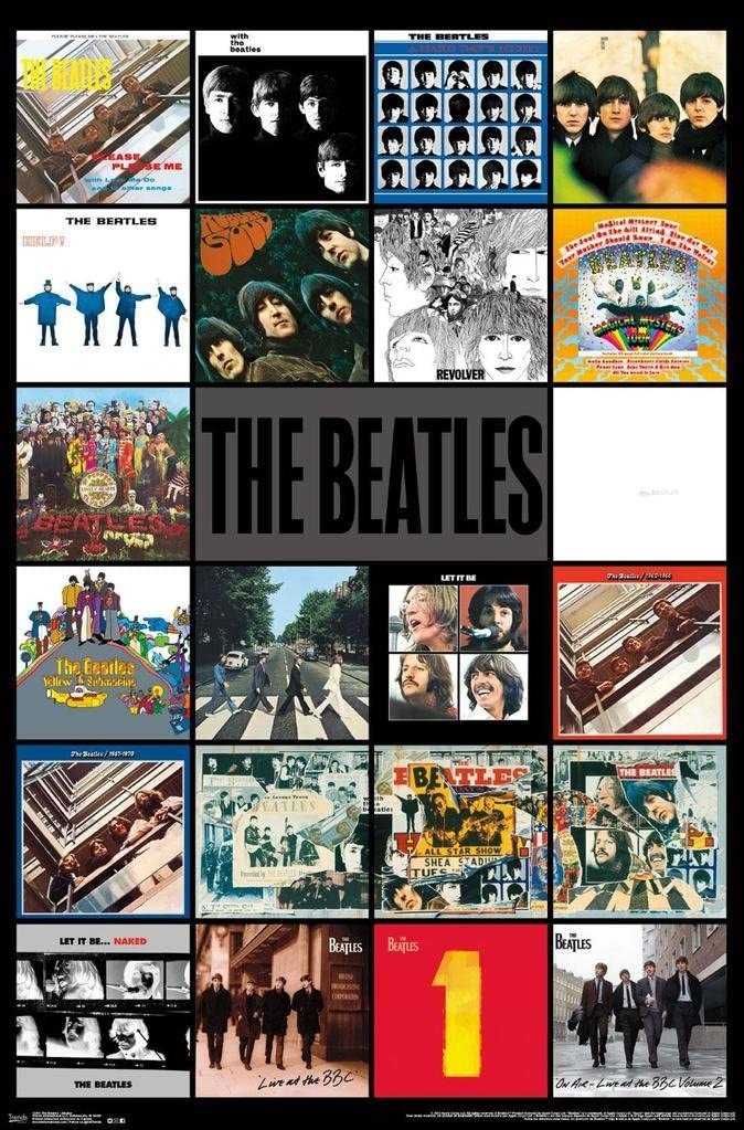 The Beatles - Album Covers Poster 24x36 - The Blacklight Zone
