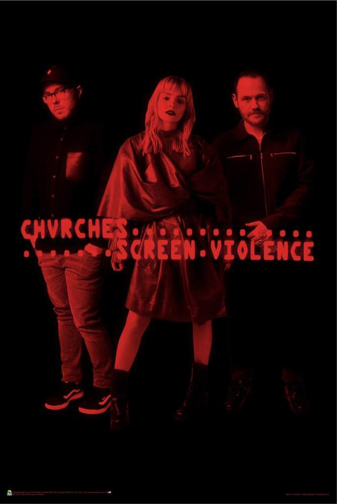 Chvrches Screen Violence Poster - 24" x 36" - The Blacklight Zone