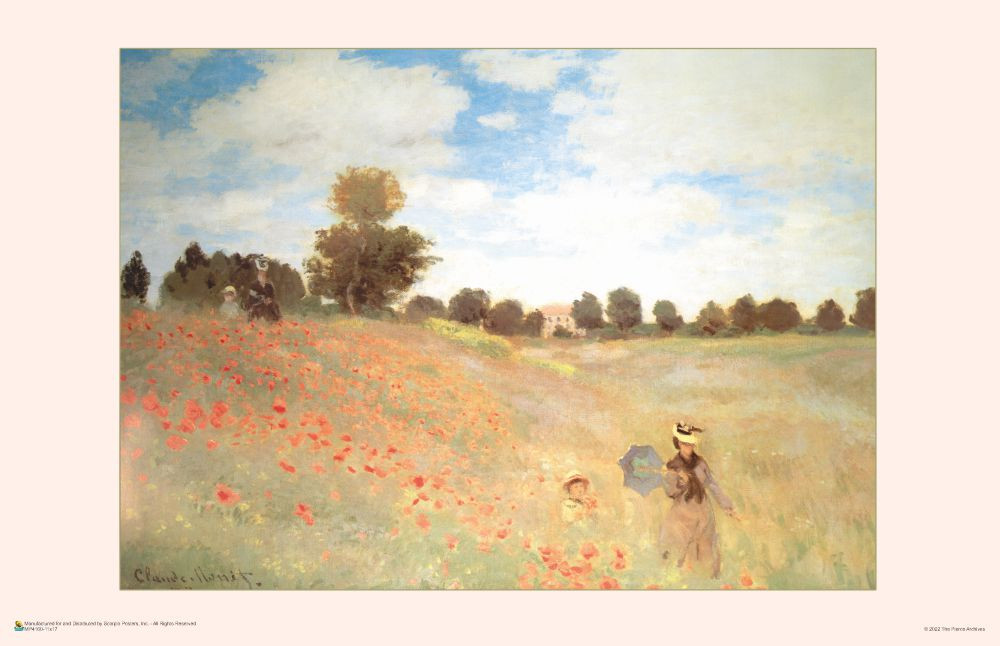 Claude Monet - Les Coquelicots Poster 17" x 11" - The Blacklight Zone