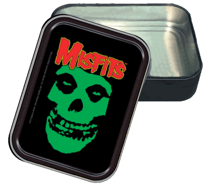 Classic Fiend Skull Stash Tin Storage Container 4.37" L x 3.5" W x 1" H ...