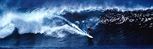 High Surf Surfing Big Wave Panorama Art Print Poster Poster 36x12 - The ...
