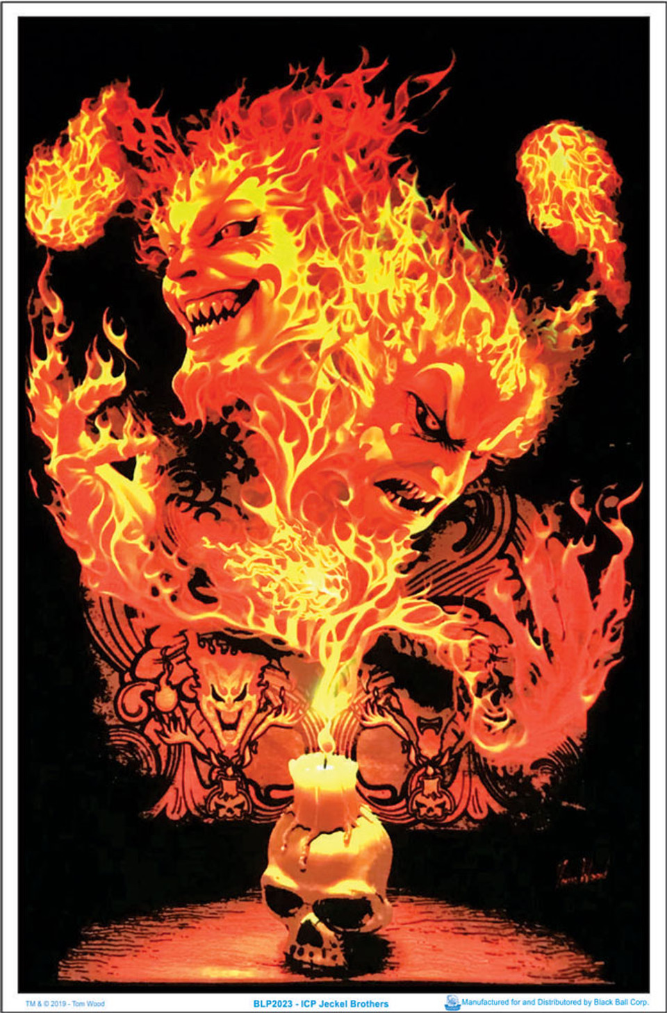 Insane Clown Posse Icp Jeckel Brothers By Tom Wood Blacklight Poster 23 X 35 The Blacklight Zone