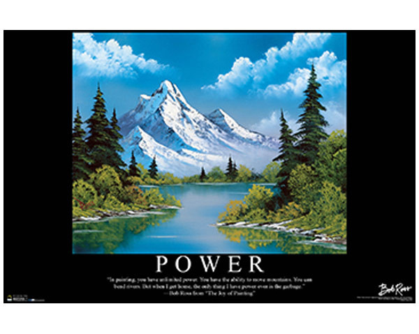 Power - Bob Ross Poster 36in x 24in - The Blacklight Zone