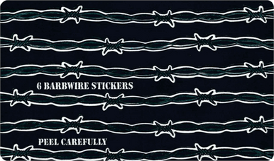 Barbed Wire - 4.5" x 6" - Sticker - The Blacklight Zone