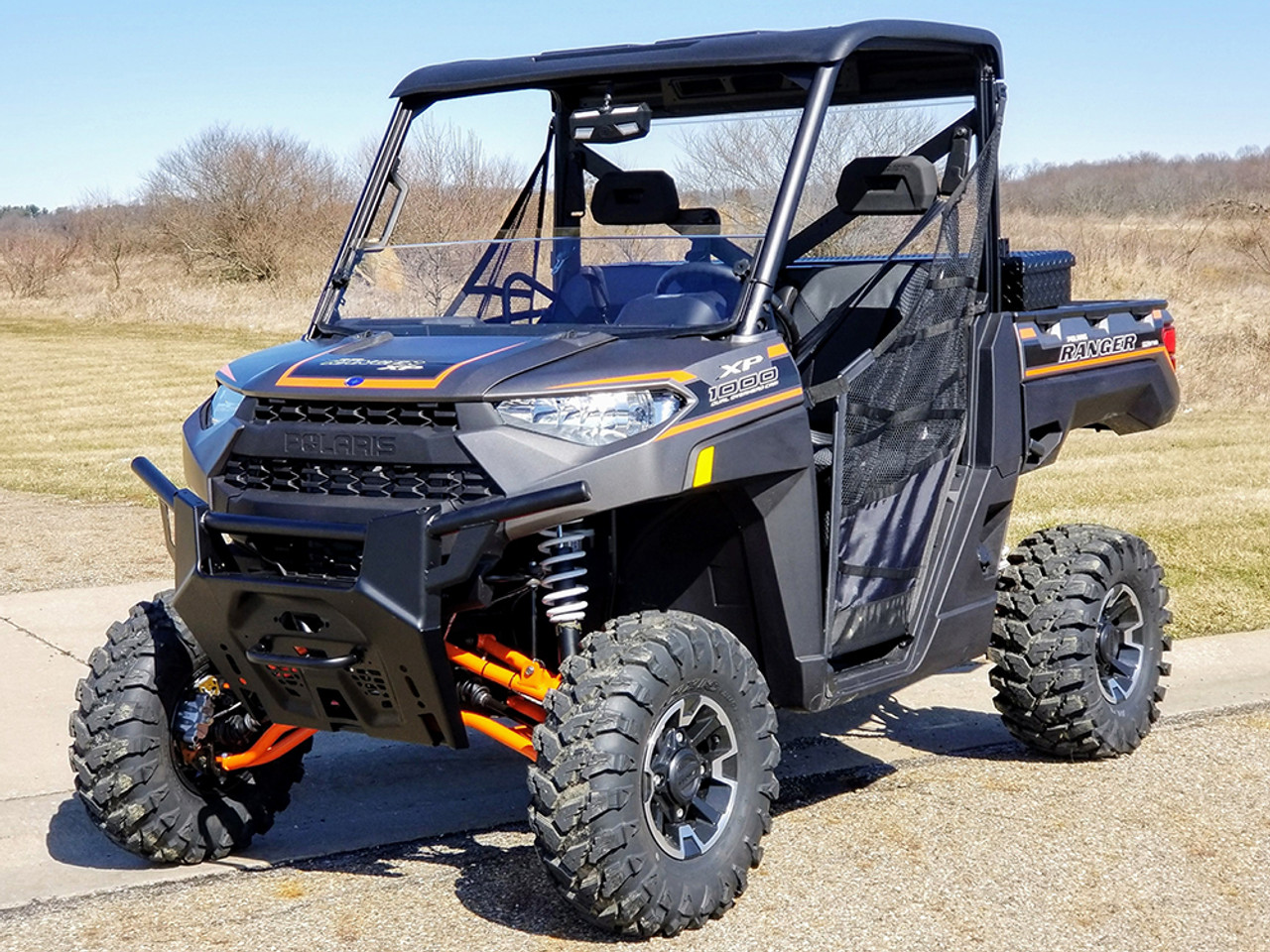 Polaris Ranger Full Size 2013 2020 Short Windshield By Spike Hc Spike