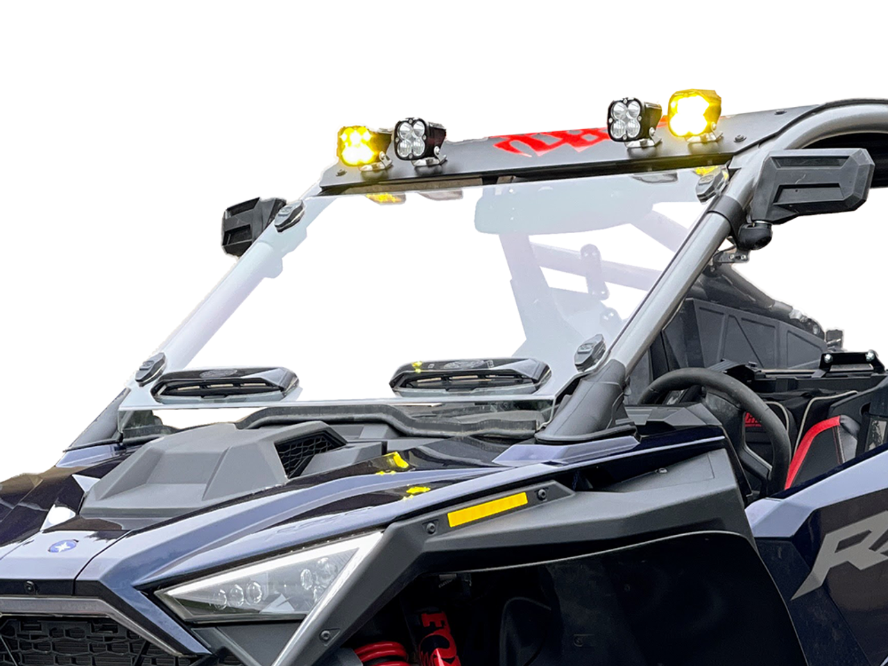 Polaris Pro R Dual Vented Front Windshield Hc Spike Powersports