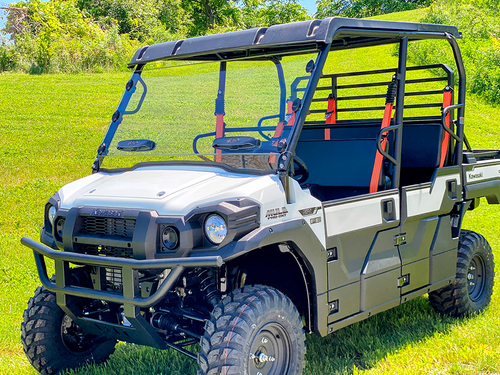 Kawasaki Mule PRO-FX and FX/T Windshield W/Comfort Flow Vents-Hard ...