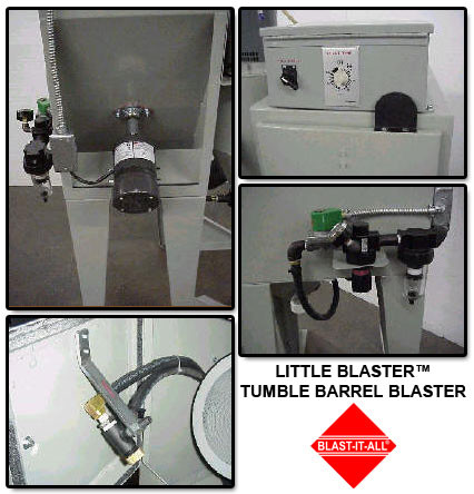 LBT-3 LITTLE-BLASTER™ SERIES TUMBLE BARREL BLAST CABINET, W/ 300 CFM ...