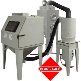 5542 MAGNUM™ SERIES PRESSURE BLAST CABINET WITH 600 RECLAIMER M2 DUST ...
