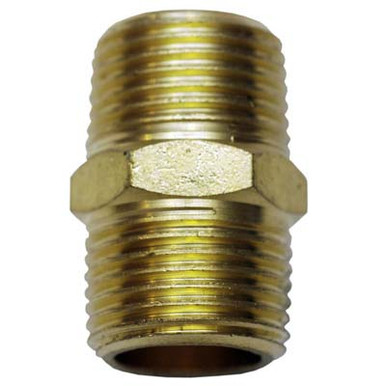 HEX NIPPLE, BRASS, 3/8" - IDS Blast