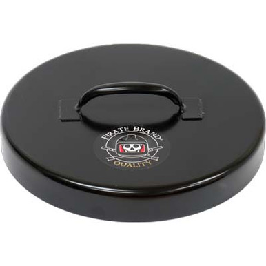 LID, 10" DIA, W/HANDLE, POWDER COATED BLACK - IDS Blast