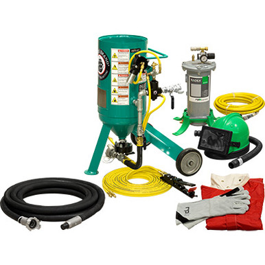 BLAST POT, PORTABLE, 0.5 CU FT, PNEUMATIC, AMV JR, 1/2" INLET/OUTLET ...