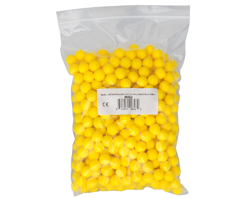 Valken .50 Caliber Reusable Rubber Balls - Gotcha - 500 Rounds