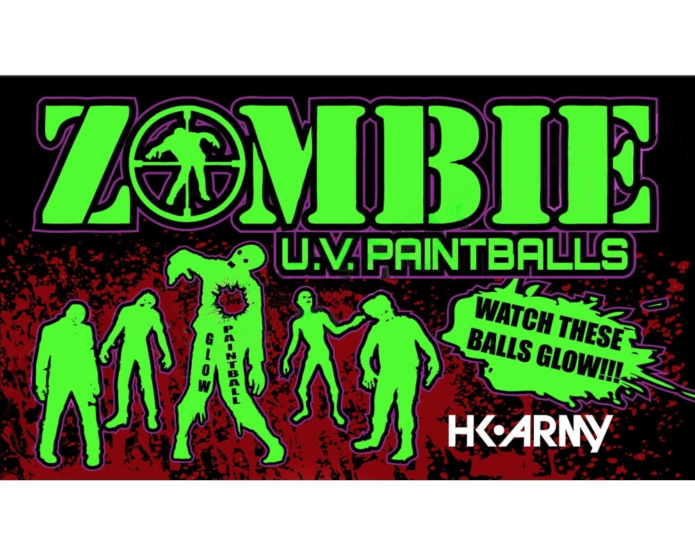 HK Army .68 Caliber Paintballs - Zombie - 1,000 Rounds - Ultra Violet