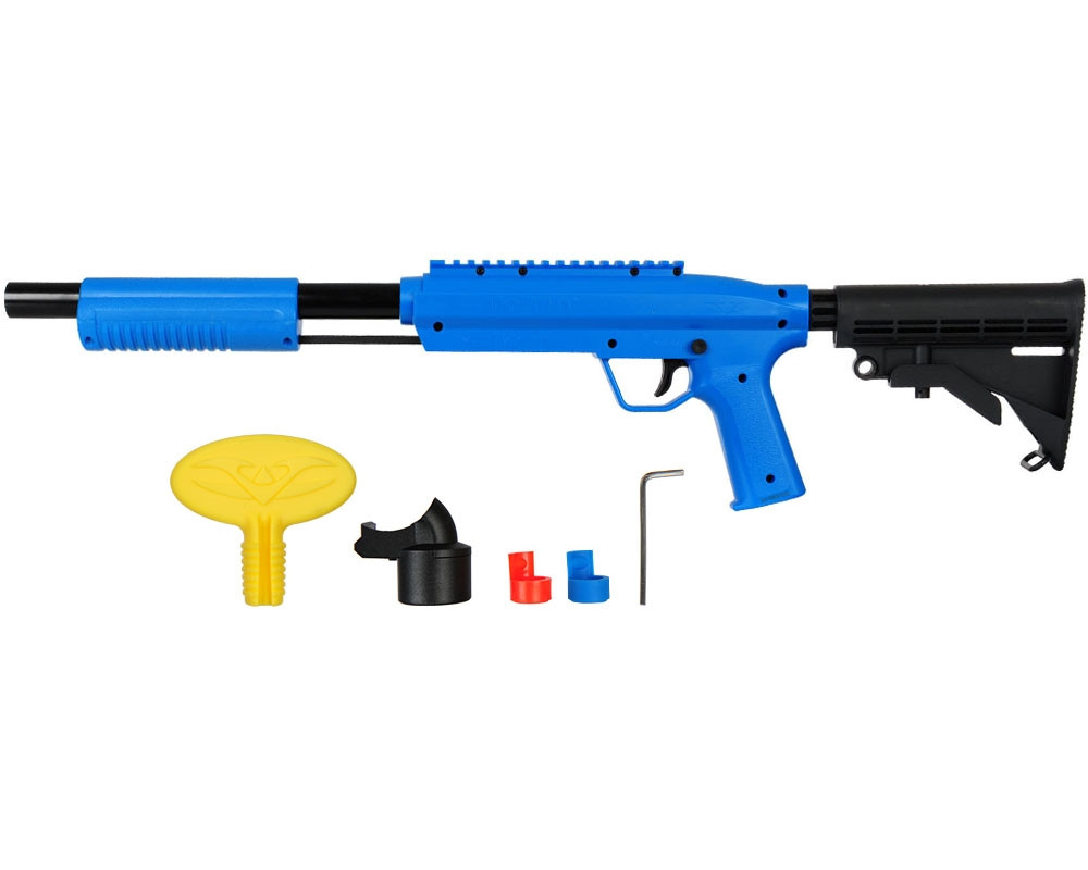 Valken Gun - Gotcha .50 Caliber Shotgun w/ Stock - Blue