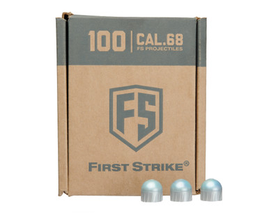 First Strike .68 Caliber Paintballs - FSR - 100 Rounds - Grey Shell ...